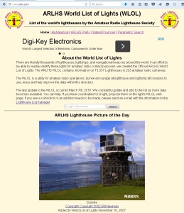 World List of Lights – Amateur Radio Lighthouse Society